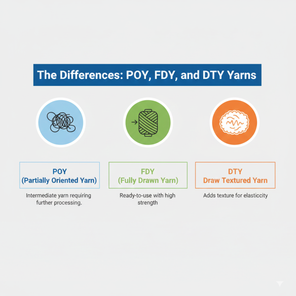 Unraveling the Differences: POY, FDY, and DTY Yarns Explained for Textiles